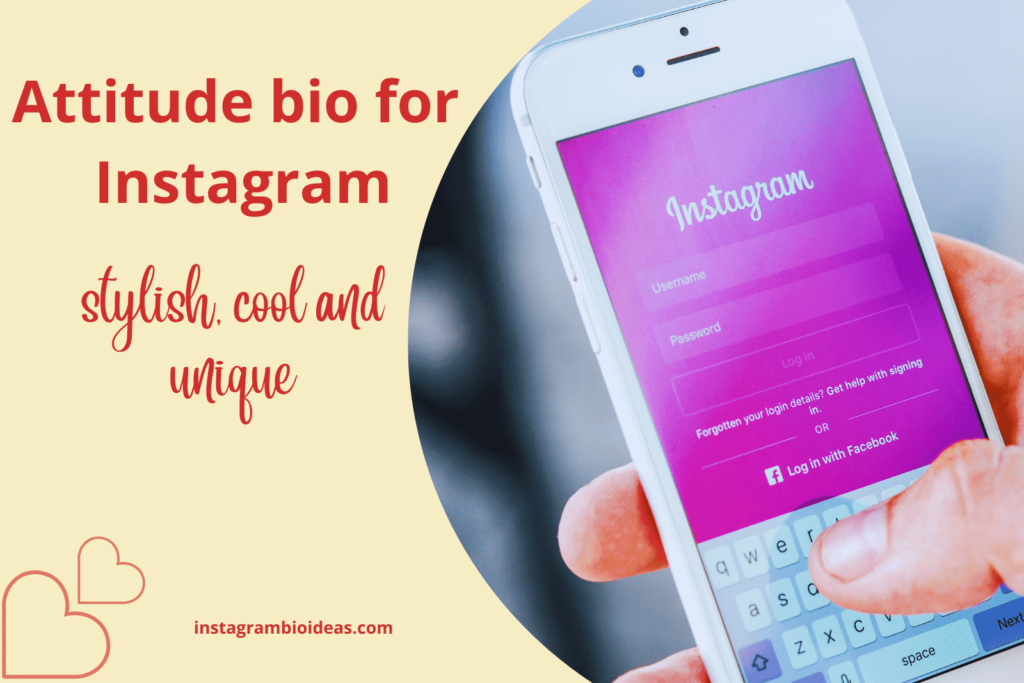 Attitude bio for Instagram- stylish, cool & unique bio ideas